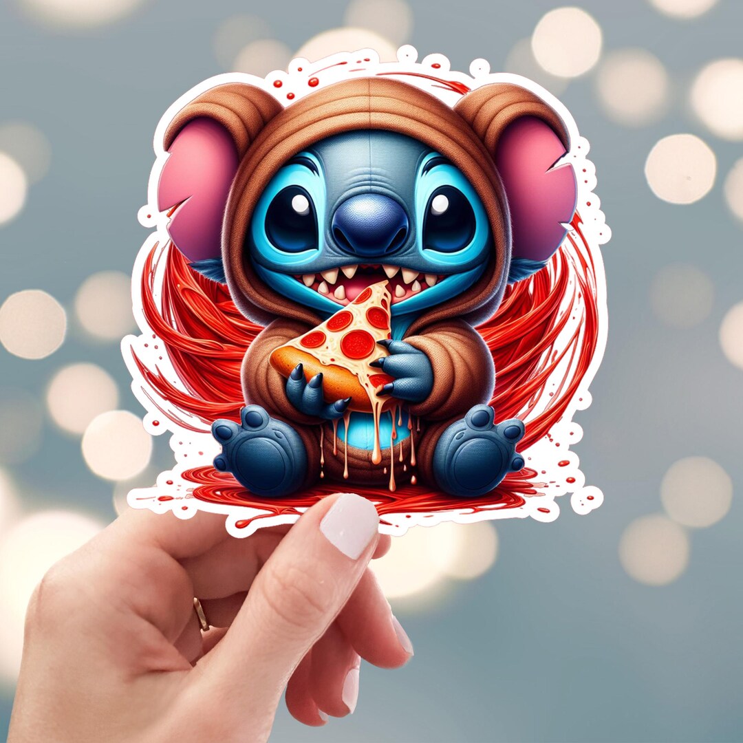 Stitch Sticker, Pizza Party Sticker, Hipster Stitch Sticker, Pepperoni ...