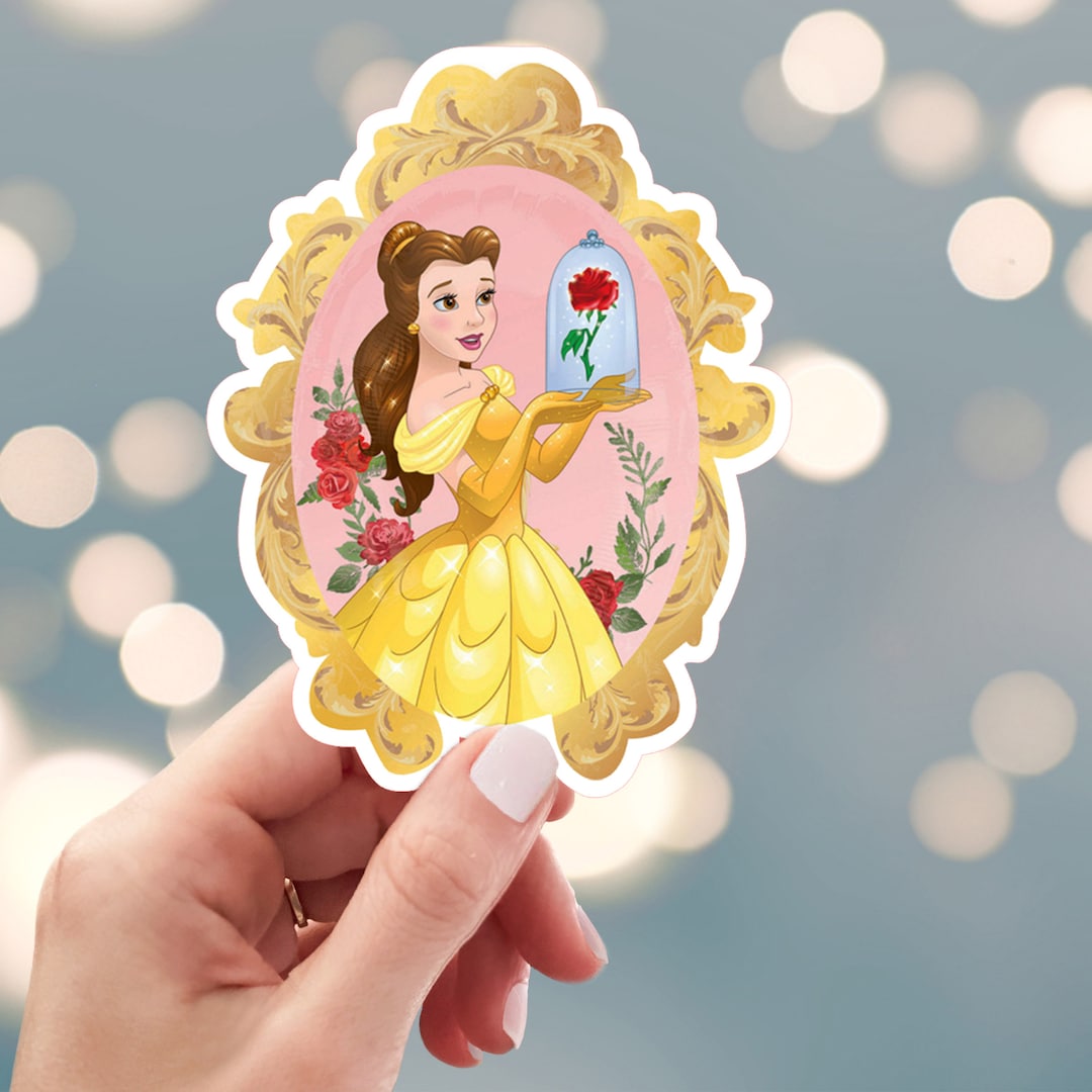 Belle Sticker, Beauty and the Beast Sticker, Princess Sticker, Princess ...