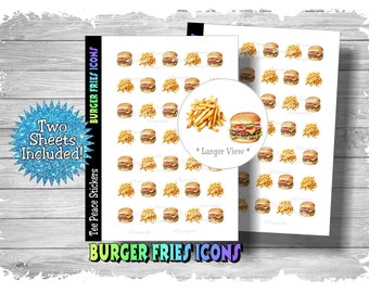 Fast Food Sticker Sheets 2 Sheet Bundle Junk Food Stickers - Etsy