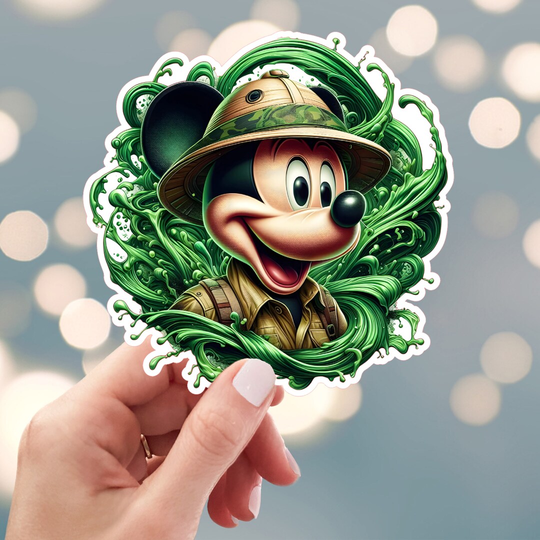 Mickey Mouse Safari Sticker, Animal Kingdom Sticker, Mickey Military ...