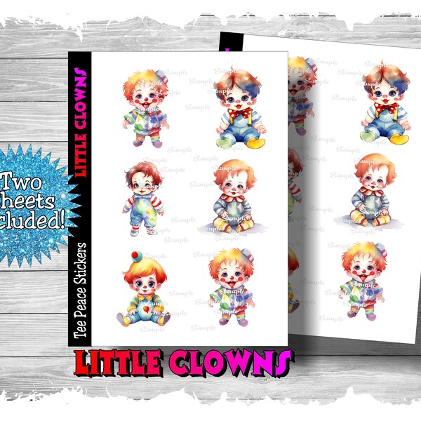 Clown Sticker Sheet - Etsy