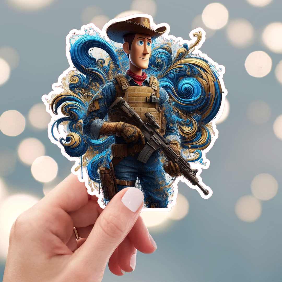Military Woody Sticker, Tactical Gear Cowboy Woody Lightyear Sticker ...