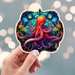 Octopus Sticker, Stained Glass Squid Sticker, Octopus Sticker, Under ...