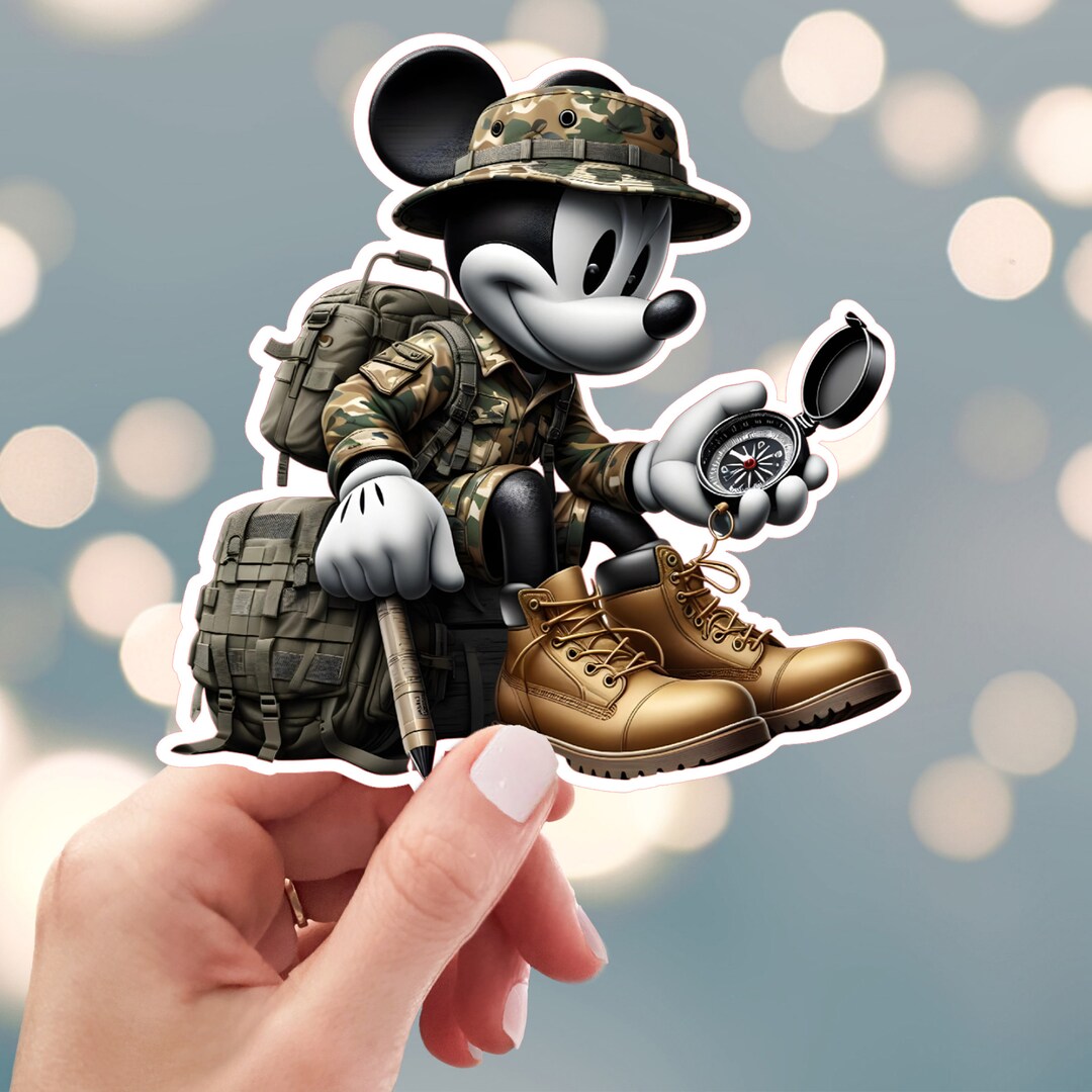 Mickey Mouse Safari Sticker, Animal Kingdom Sticker, Military Army ...