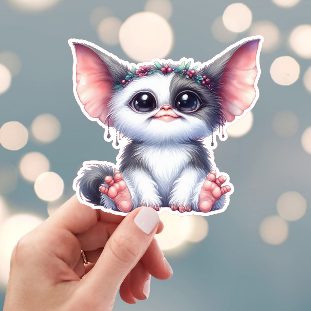 Gizmo Sticker, Kawaii Alien Creature Sticker, Gremlin Sticker, Outer ...
