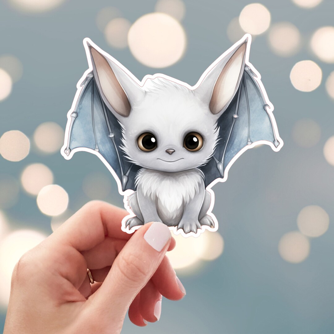 Little Bat Sticker, Kawaii Bat Sticker, Bat Wings Sticker, Baby Bat ...
