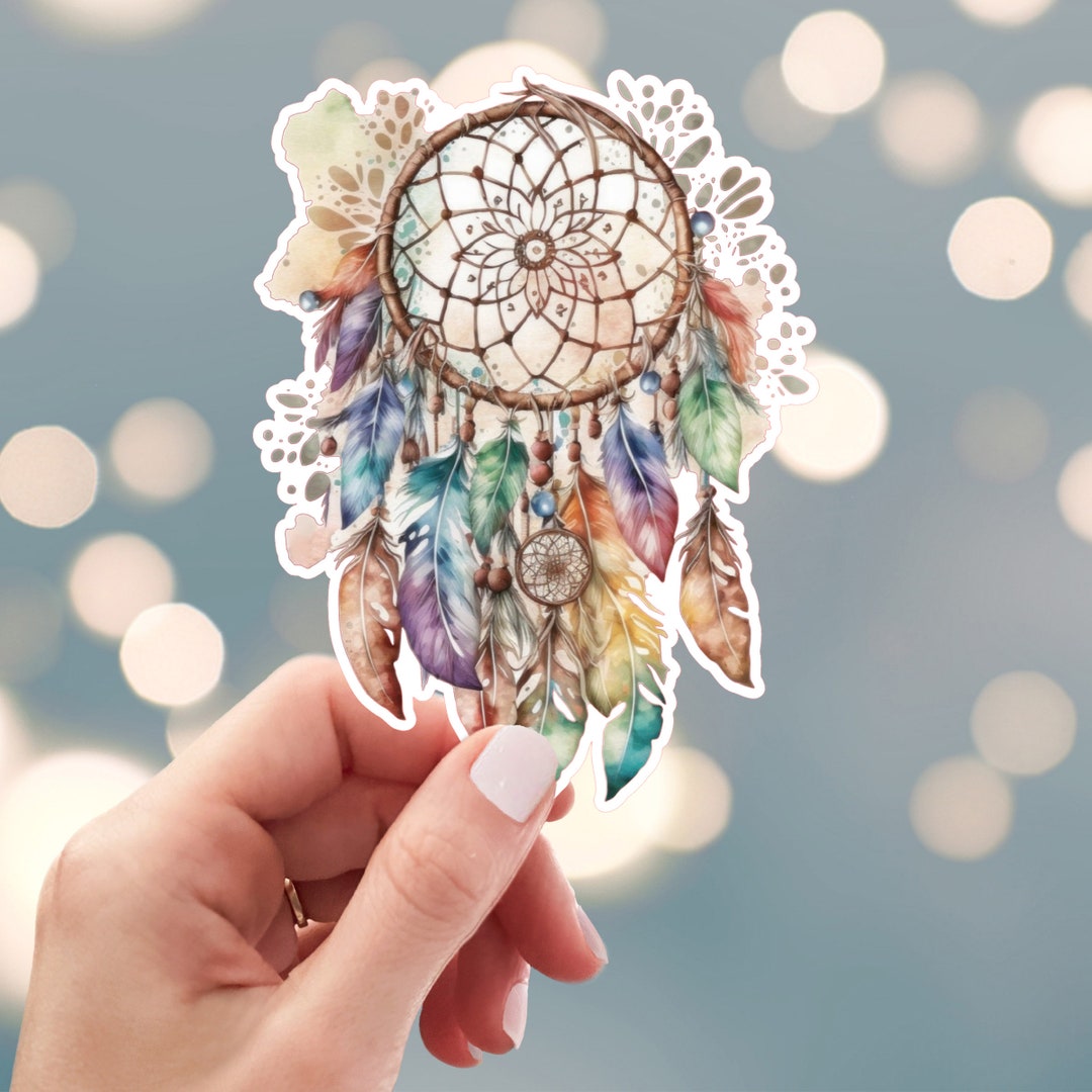 Dream Catcher Sticker, Feather Dream Catcher Sticker, Woven Hoop ...