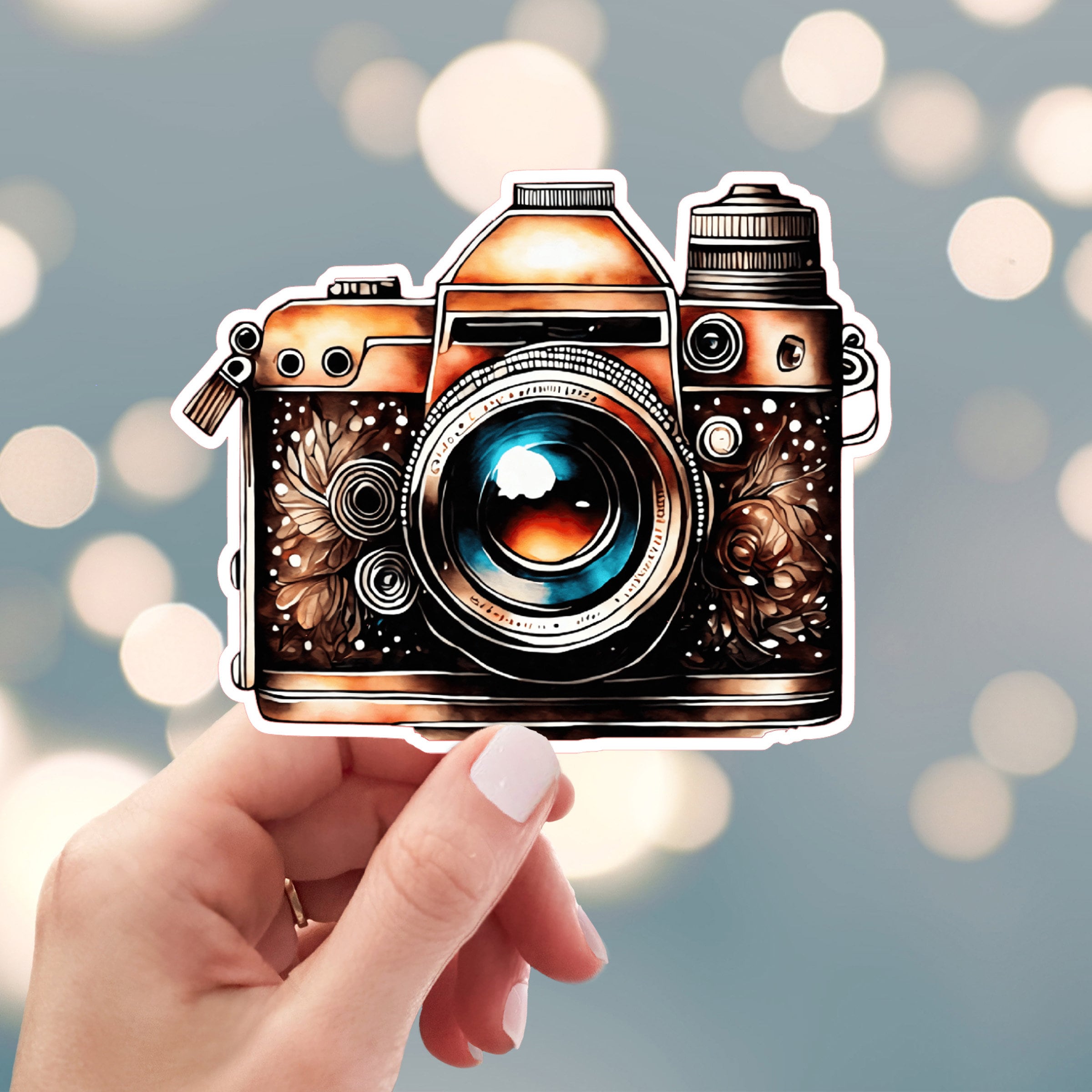 Camera Sticker, Photographer Sticker, Vintage Camera Sticker, Point and ...