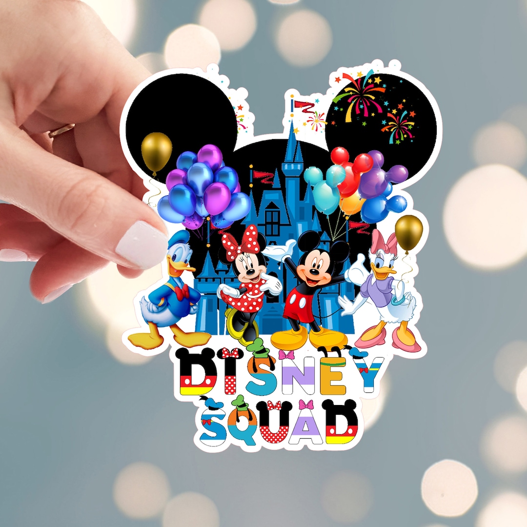 Squad Sticker, Mickey Mouse Sticker, Mickey Ears Sticker, Minnie Mouse ...
