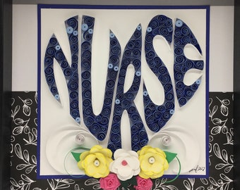 Quilled Nurse Art - Etsy