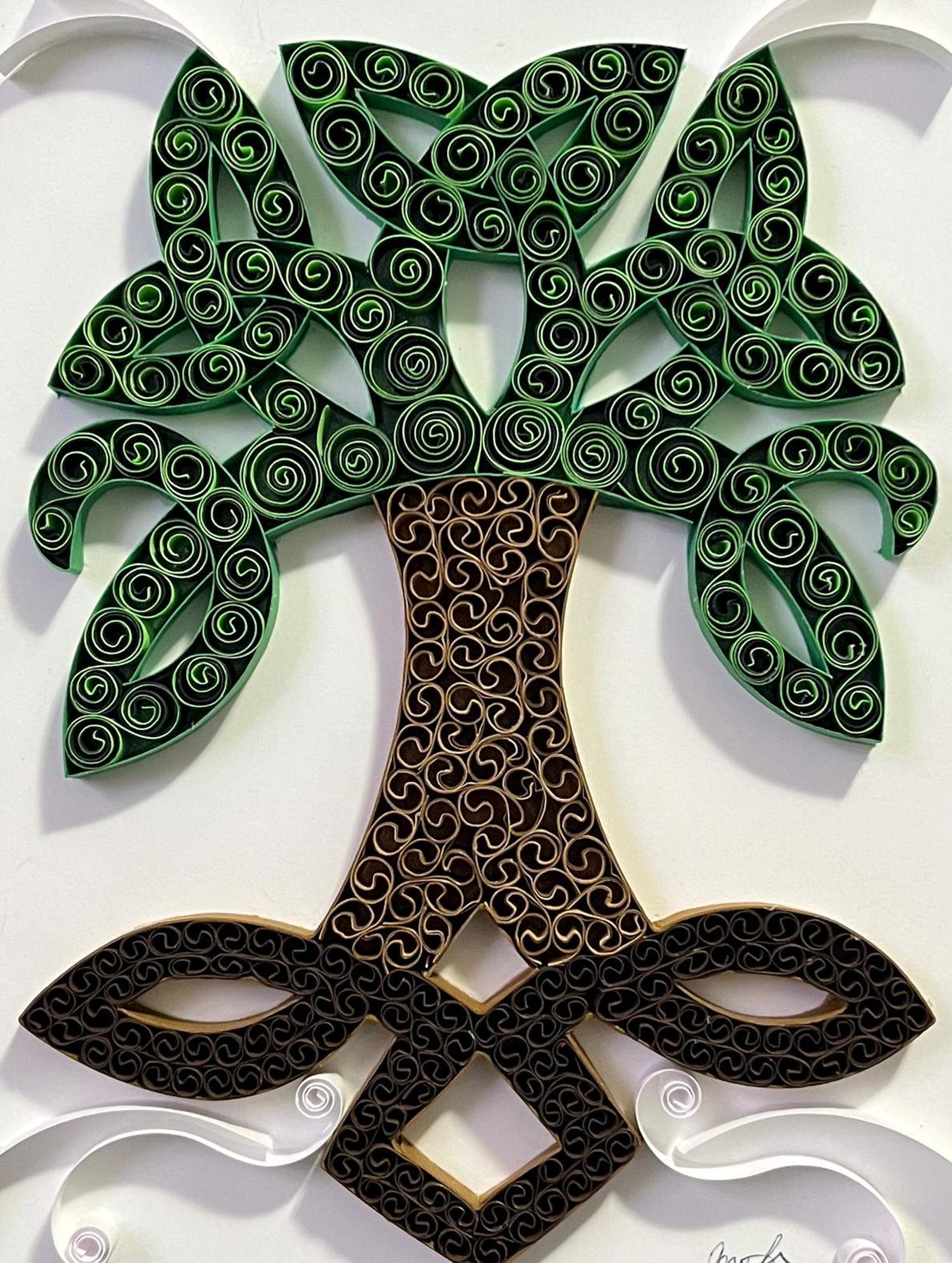 Celtic Tree of Life| Quilled Irish Symbol Home Decor| Shadow Box Framed ...