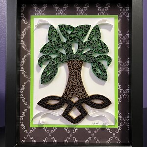 Celtic Tree of Life| Quilled Irish Symbol Home Decor| Shadow Box Framed Art - Etsy
