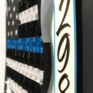 Police Badge Wall Art| Quilled Police Officer Flag| Shadow Box Framed ...