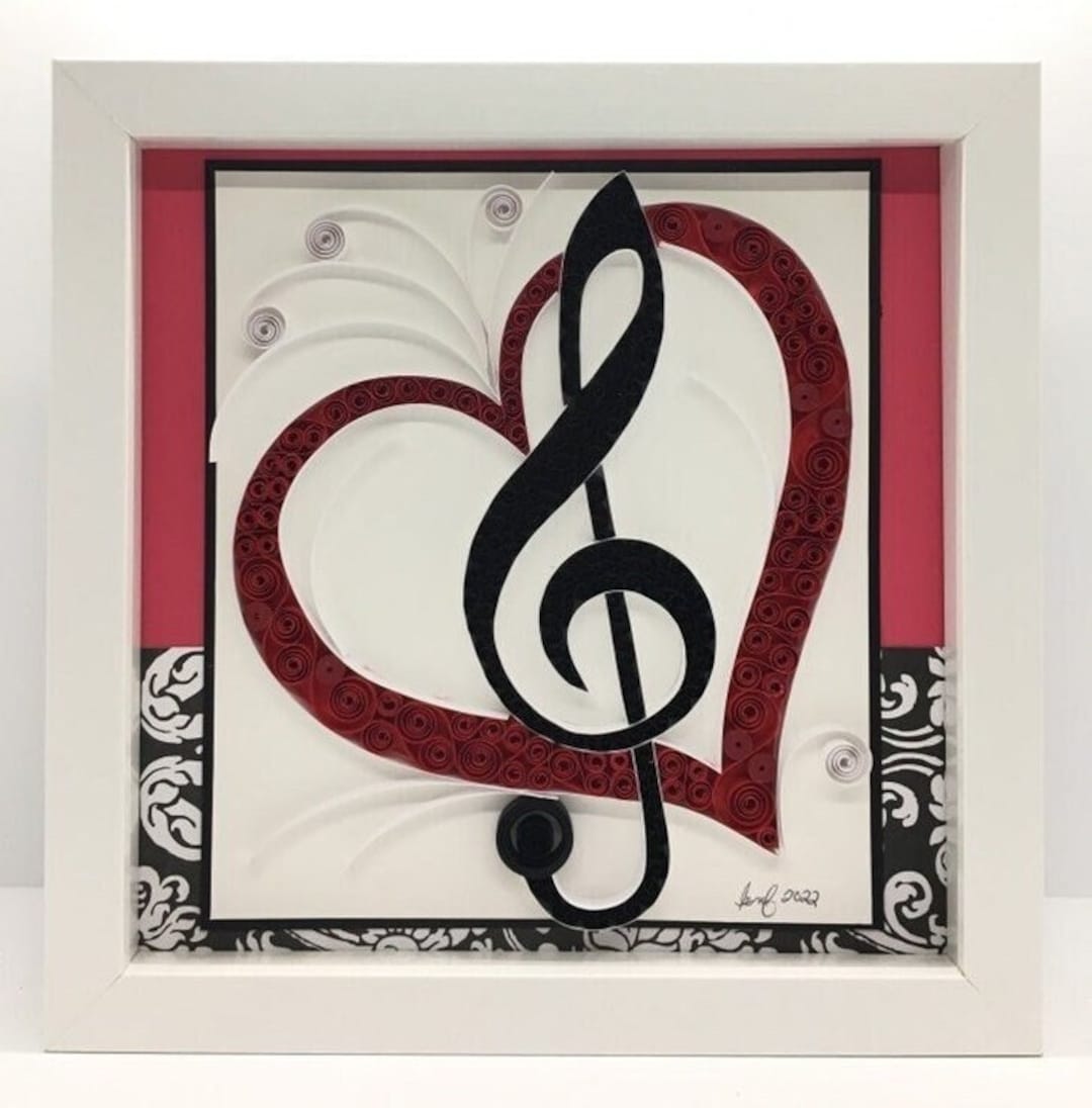 Musical Note Wall Art Quilled Wall Hanging Teacher Gift Idea - Etsy