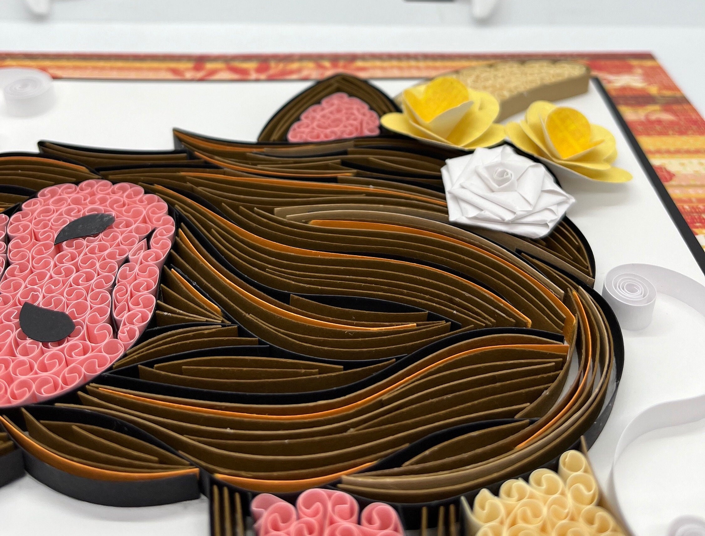 Rustic Highland Cow Quilling Art Country Home Decor Farm Themed Wall ...