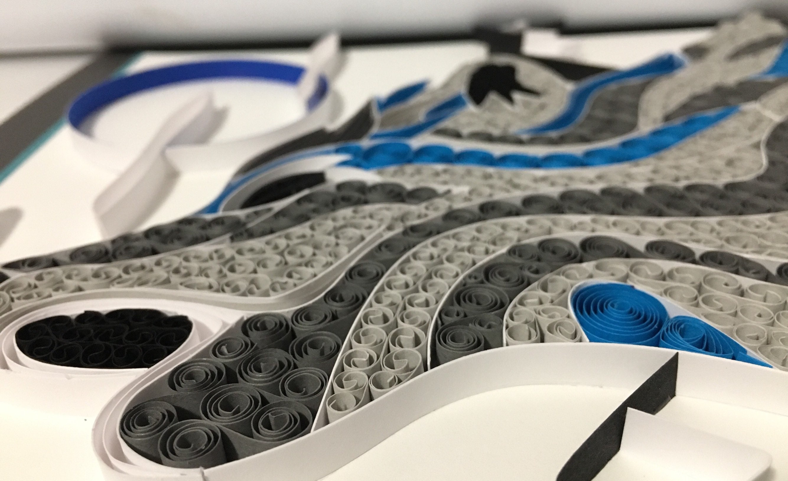 Quilled Wolf Wall Art in Shadow Box Animal Home Decor - Etsy