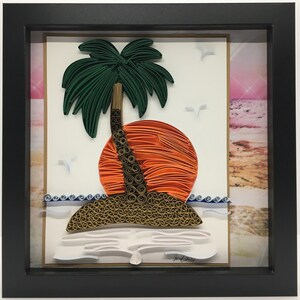 Palm Tree Summer Theme Wall Art Decor| Quilling Seasonal Ocean Home ...