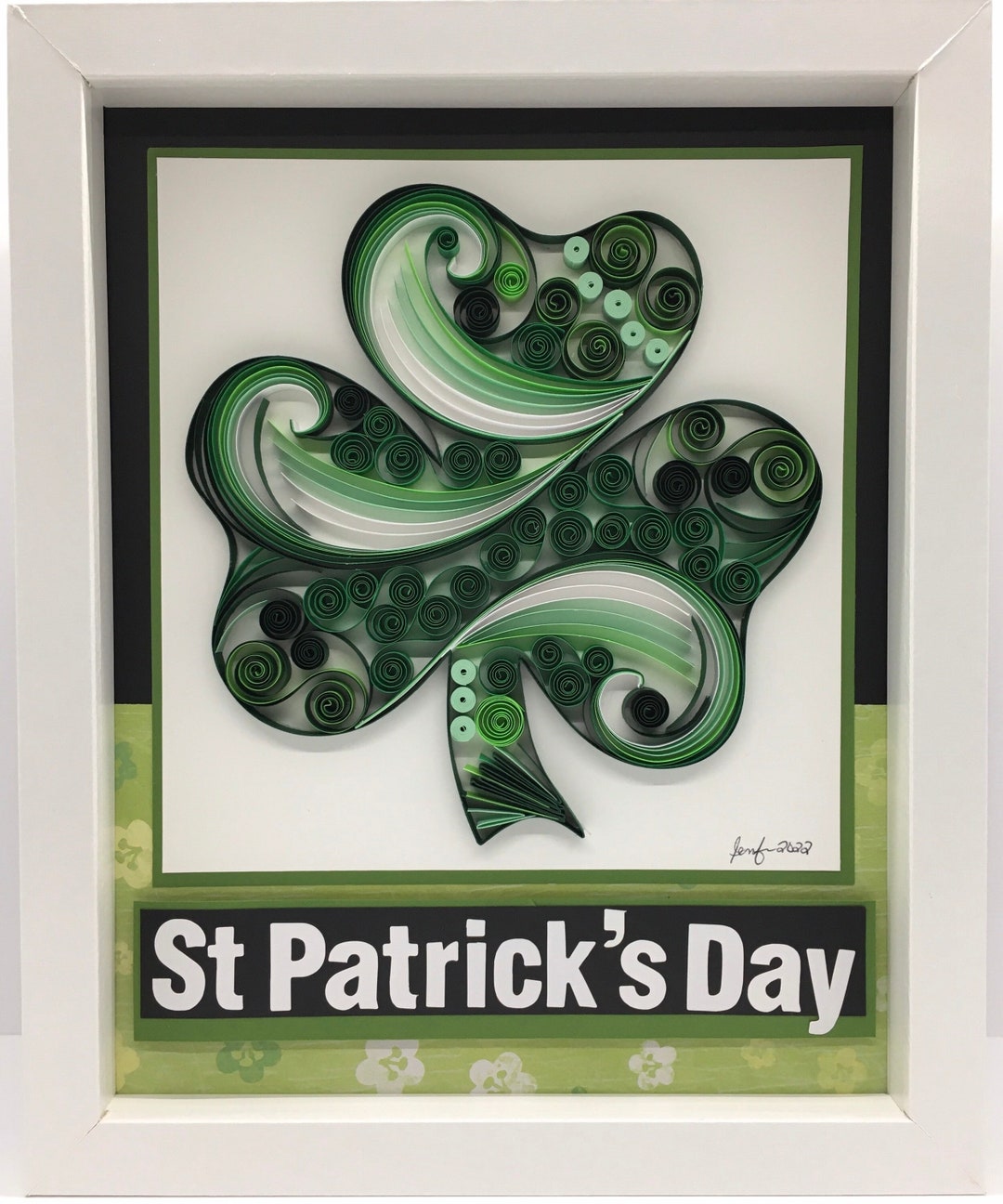 Irish Shamrock Wall Art| Quilled Clover Home Decor| St Patrick’s Day ...