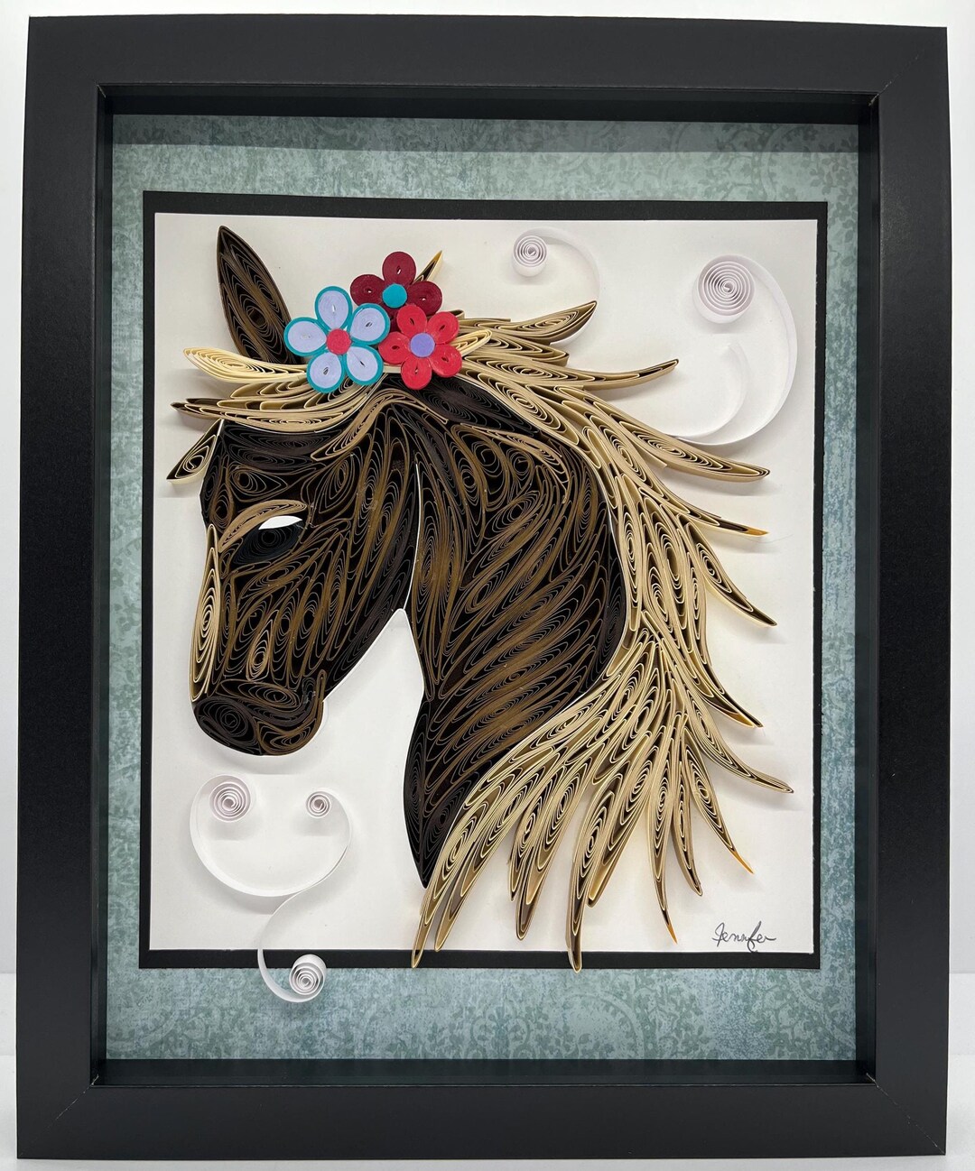 Quilled Horse Wall Art| Equestrian Gift Ideas| County Home Decor Animal ...