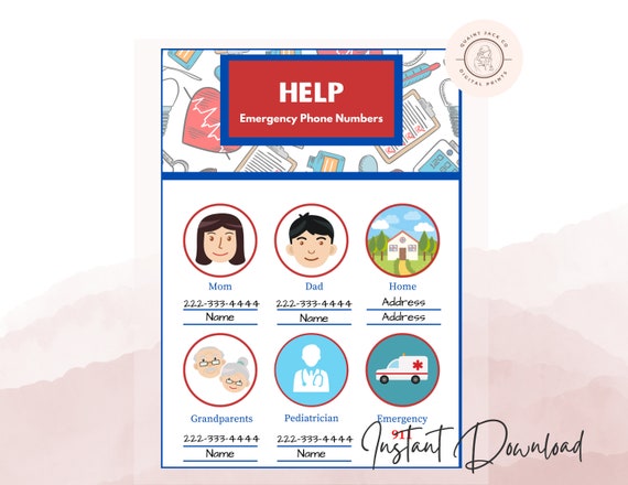 Emergency Phone Numbers List For Kids