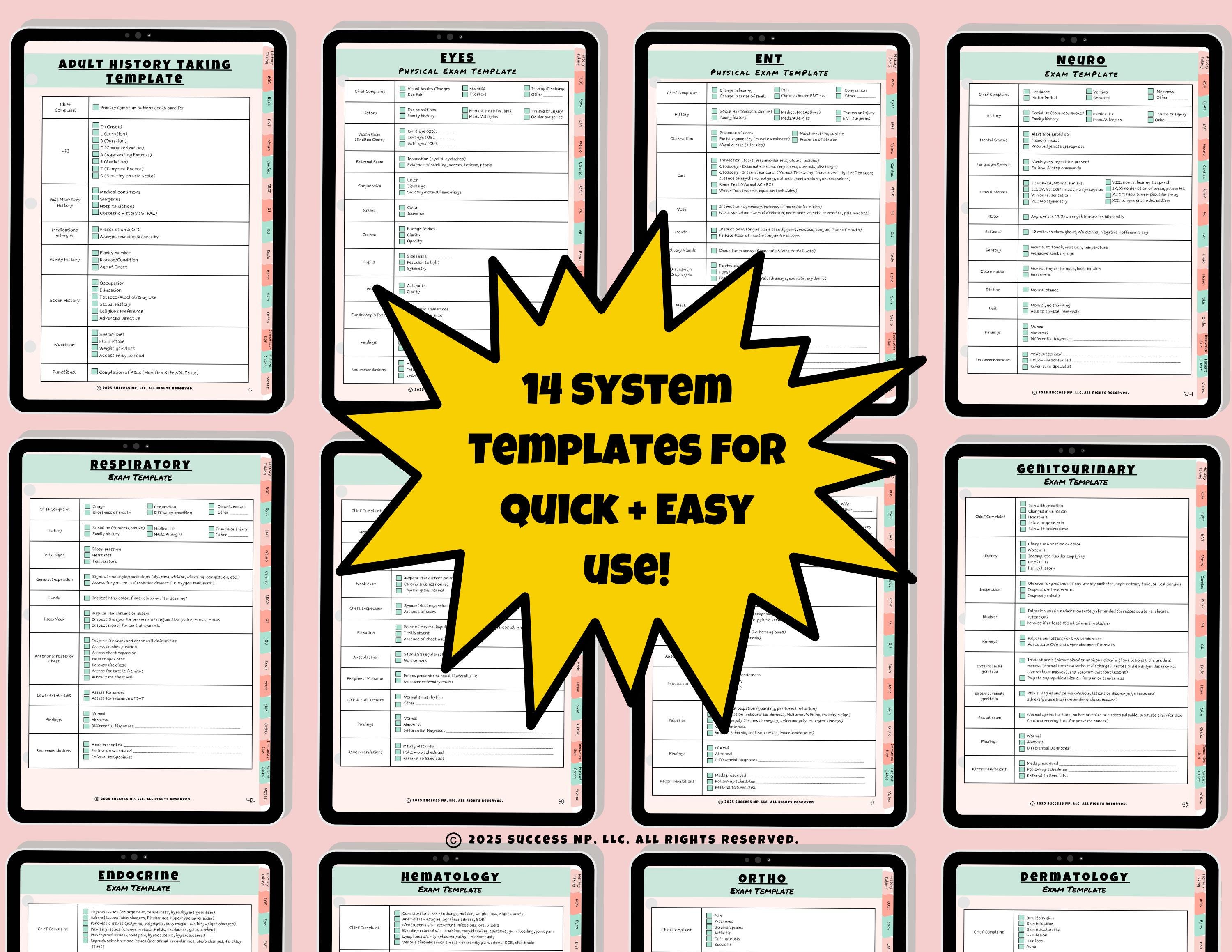 NP Clinical Guide: Adult Physical Exam Templates (PDF) - Etsy