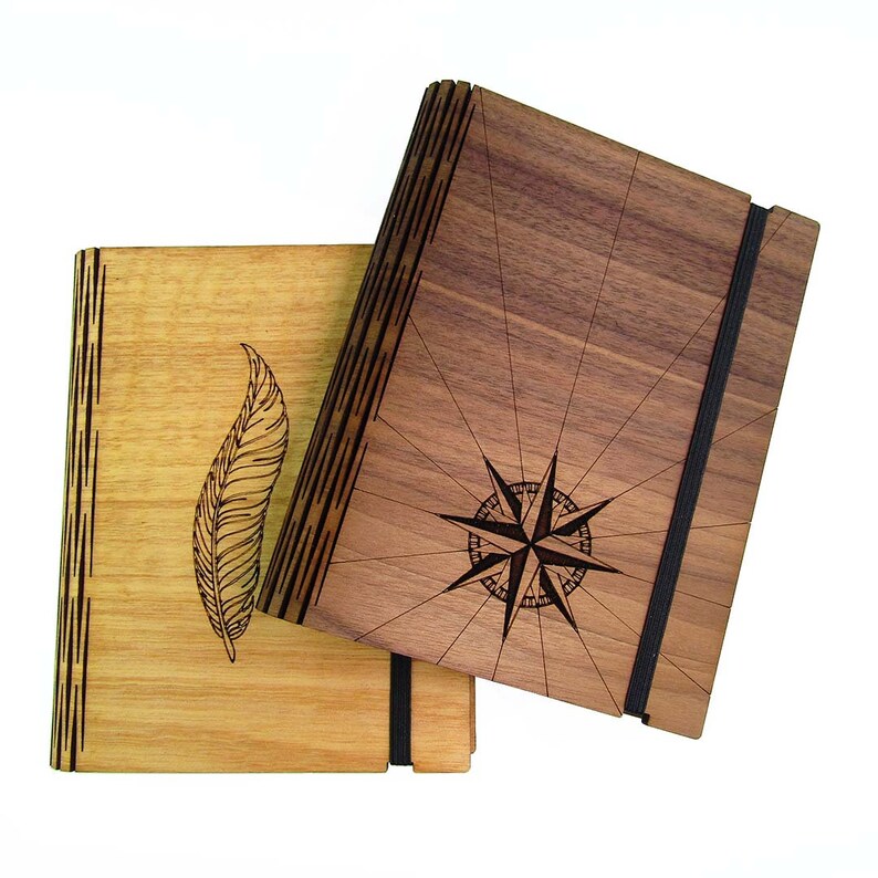 Wooden Notebook Cover Journal Cover Handmade With Personalized - Etsy