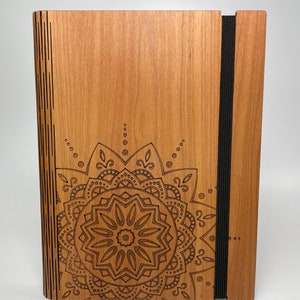 Wooden Notebook Cover Custom Engraved for A5 Notebooks Unique Gift Made ...