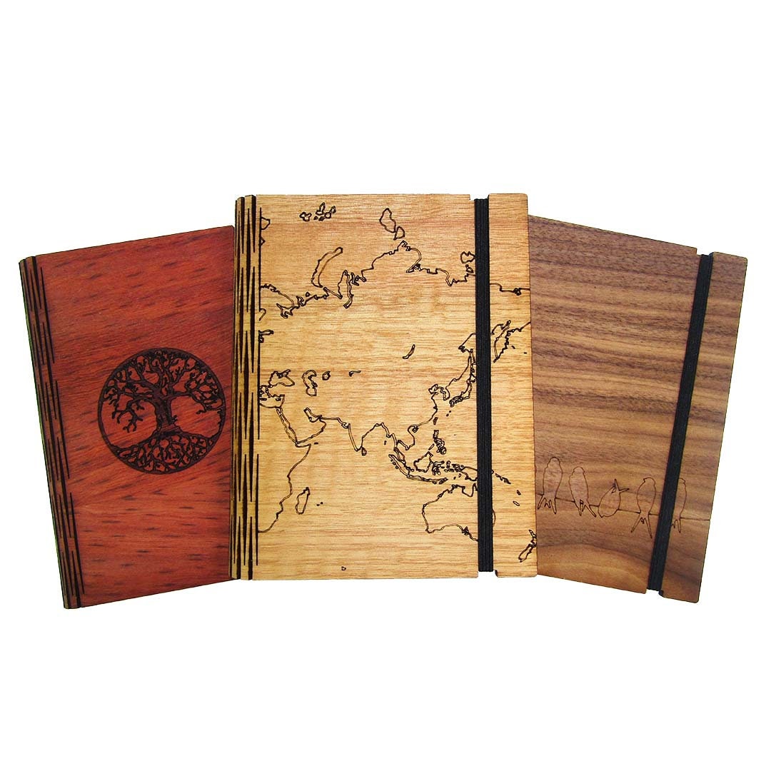 Wooden Notebook Cover Journal Cover Handmade With Personalized - Etsy