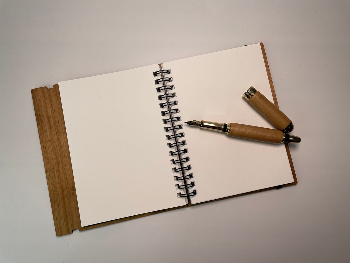 Wooden Notebook Cover Journal Cover Handmade With Personalized ...