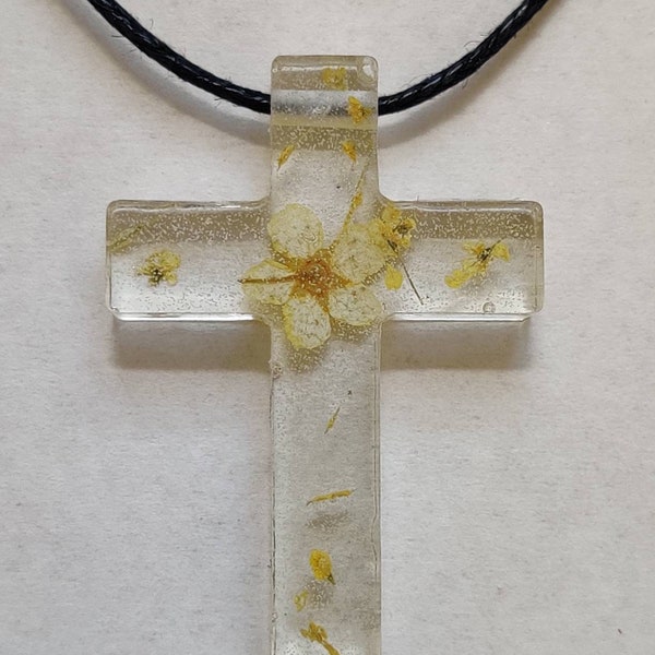 Resin Cross Necklace - Etsy