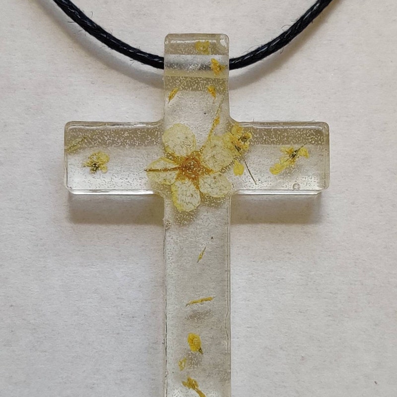 Resin Cross Necklace - Etsy