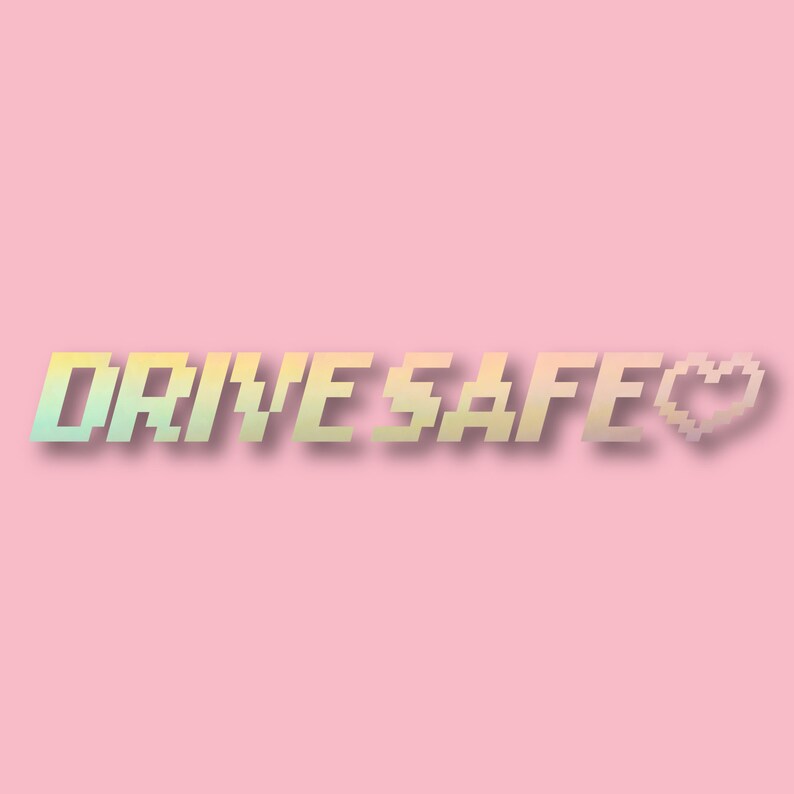 Pixel Drive Safe Vinyl Car Decal - Etsy
