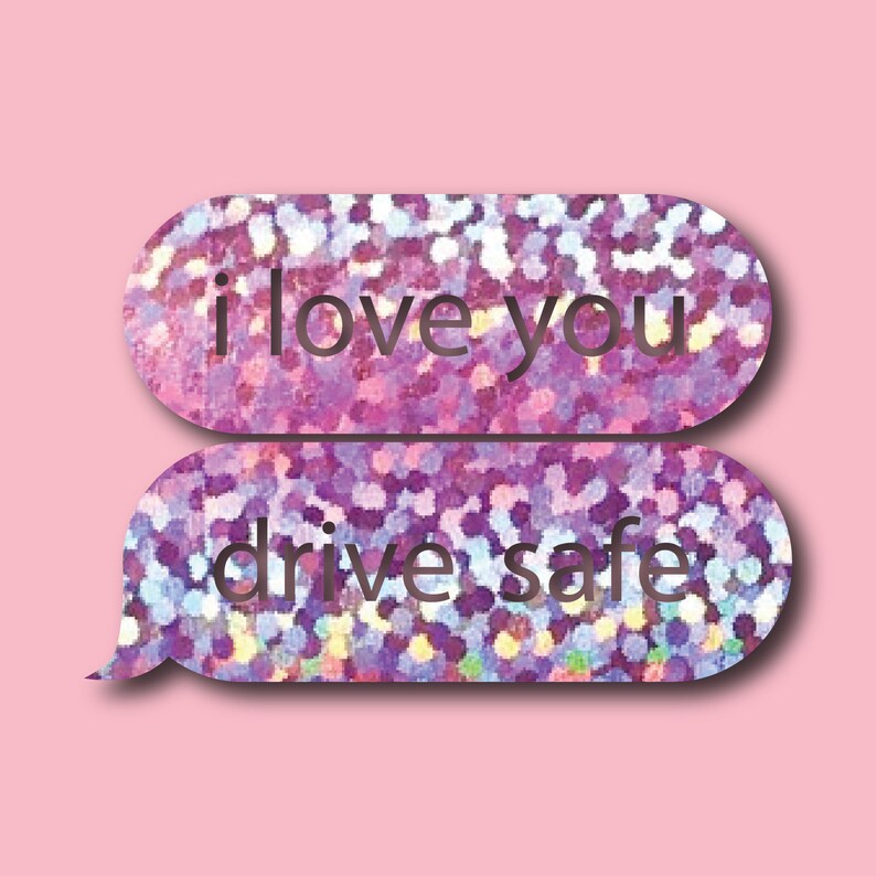 ILY Drive Safe Text Vinyl Car Decal | Etsy