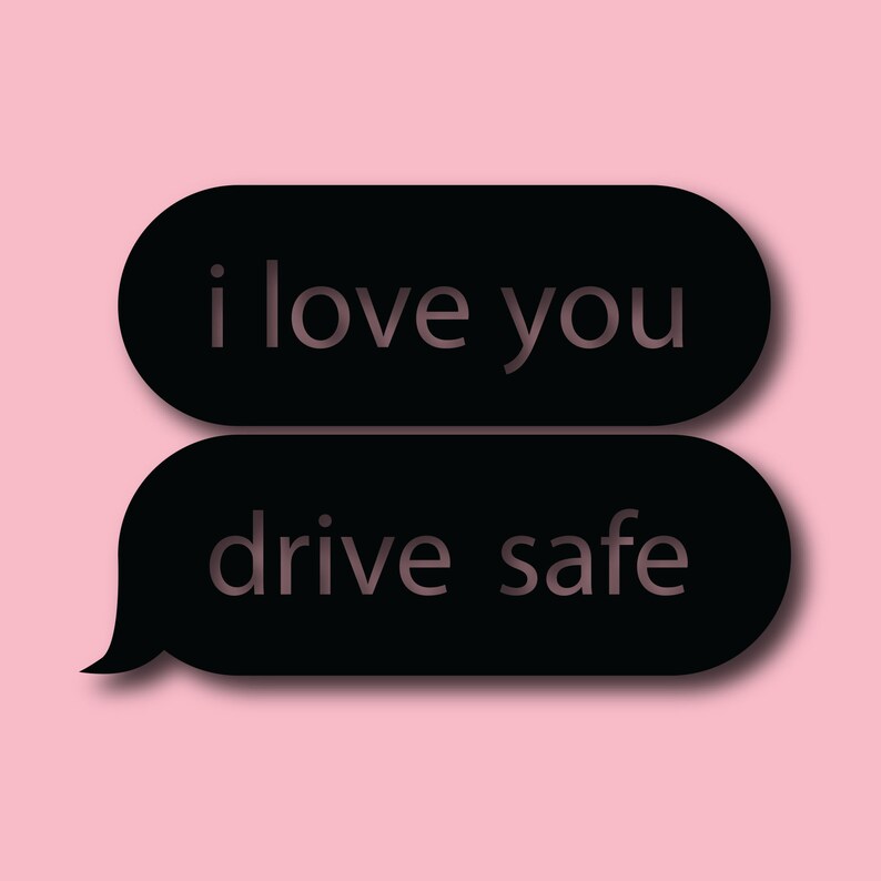 ILY Drive Safe Text Vinyl Car Decal | Etsy
