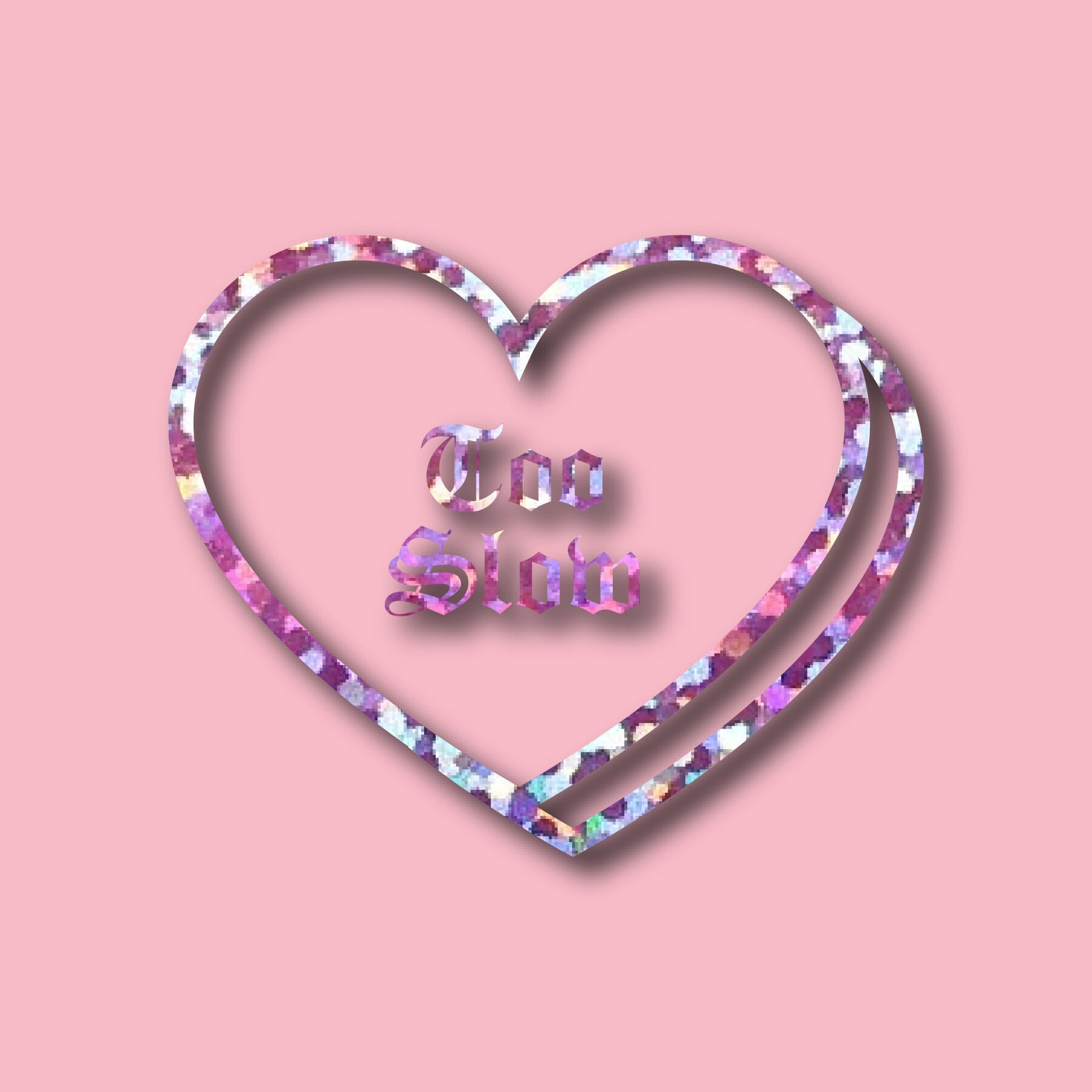 Gothra Too Slow Heart Vinyl Car Decal | Etsy