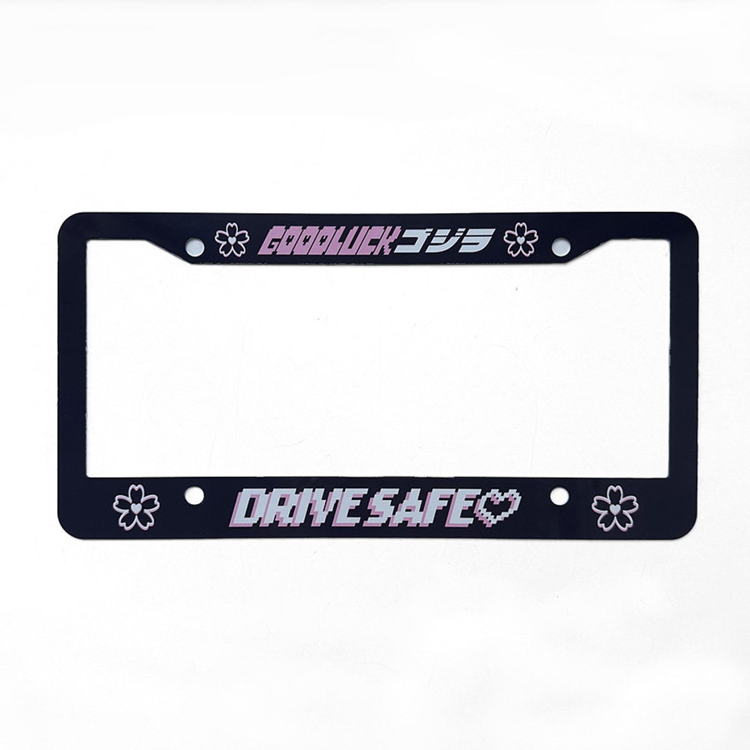 Black Good Luck Drive Safe License Plate Frame - Etsy
