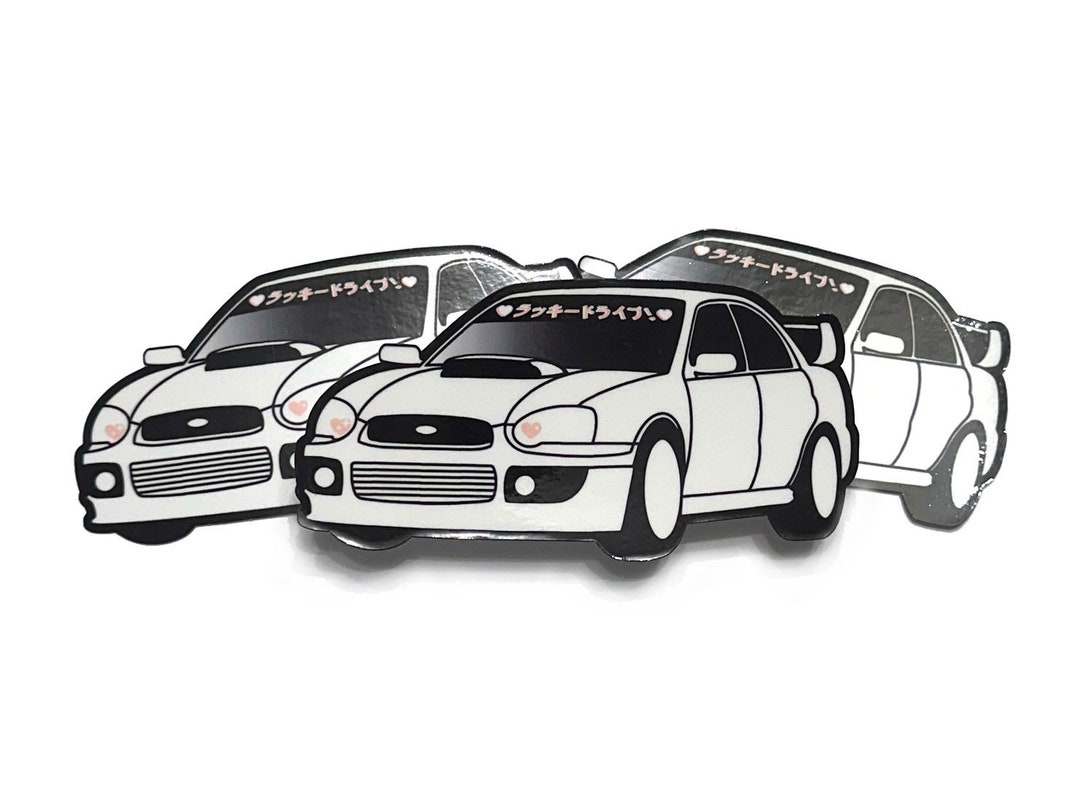 White WRX Blobeye Subie Sticker - Etsy