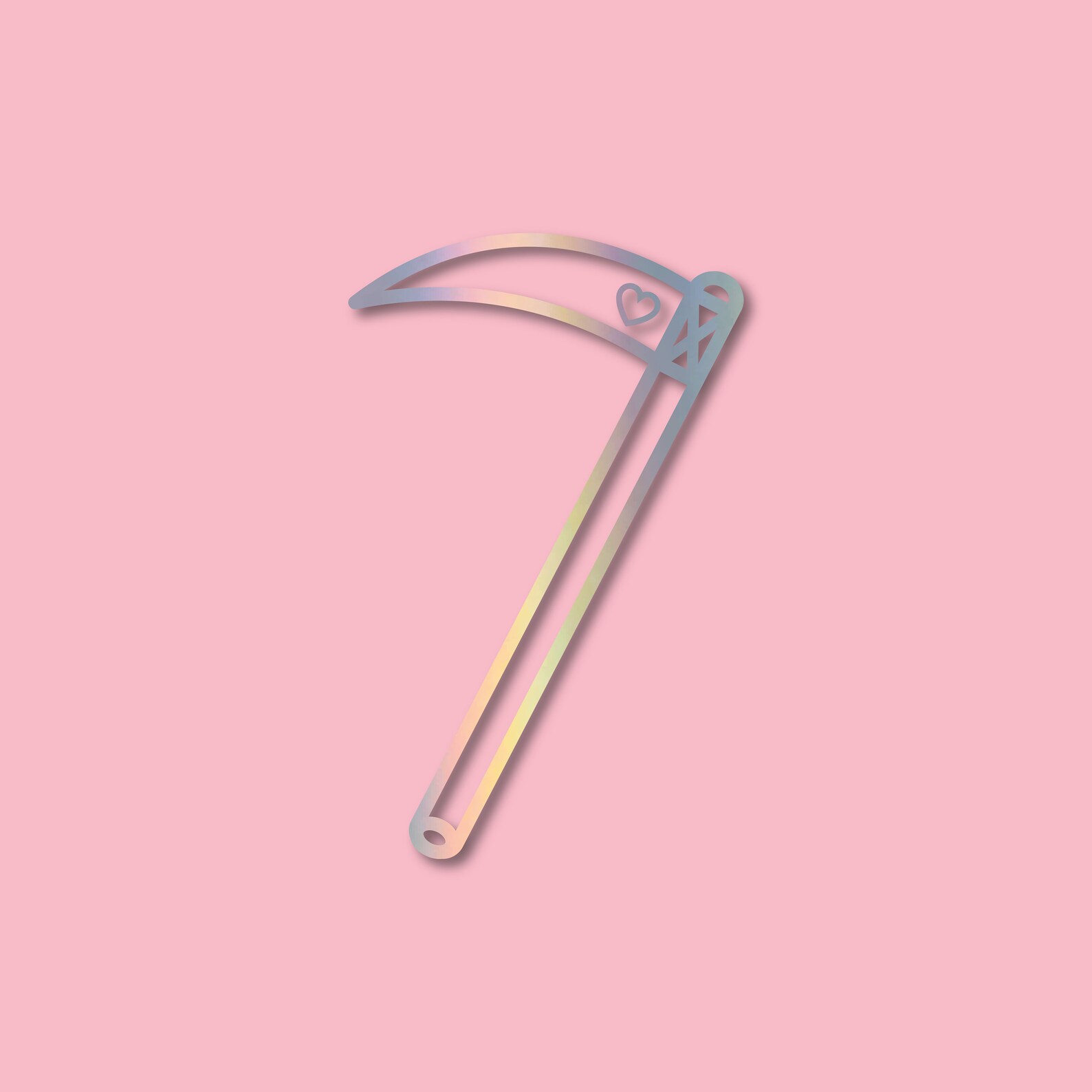 Heart Scythe Kawaii Vinyl Car Decal - Etsy