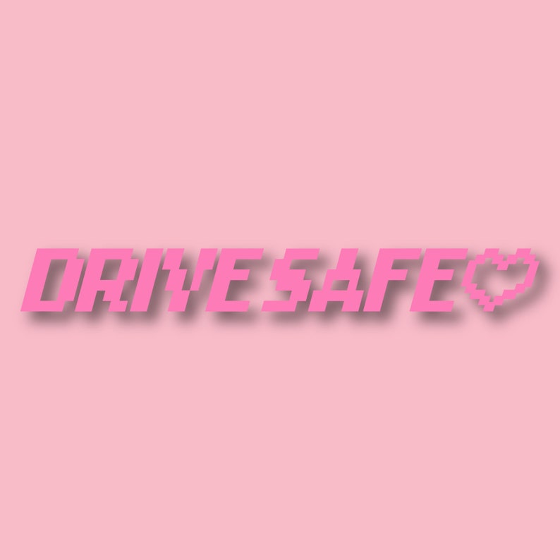 Pixel Drive Safe Vinyl Car Decal - Etsy