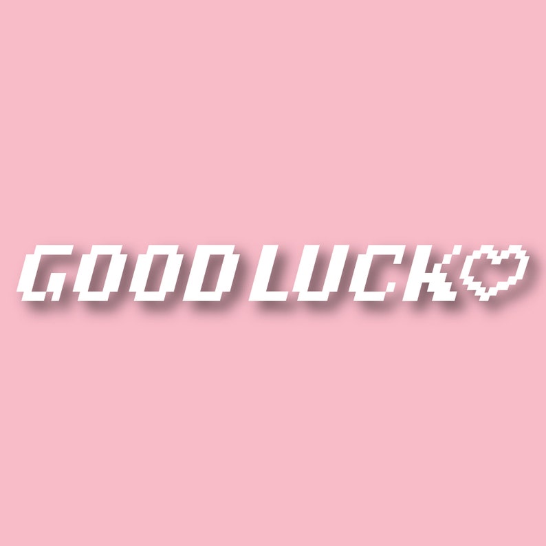 Pixel Good Luck Vinyl Car Decal - Etsy