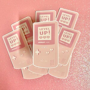 Level Up! Good Luck Gameboy Pink Sticker - Etsy