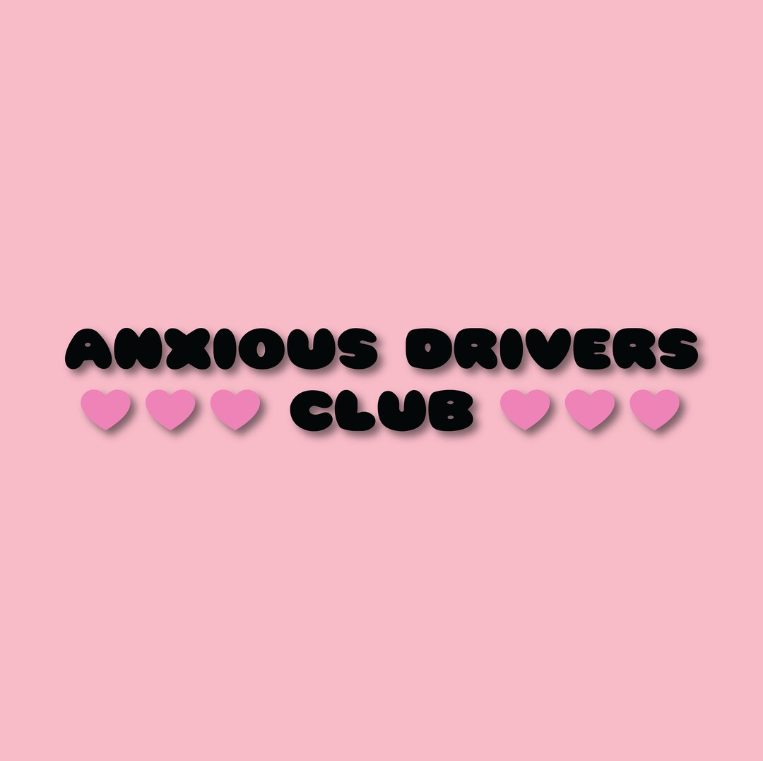 Anxious Drivers Club Vinyl Car Decal - Etsy