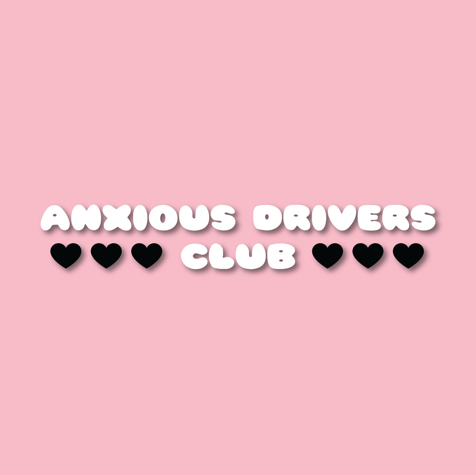 Anxious Drivers Club Vinyl Car Decal - Etsy