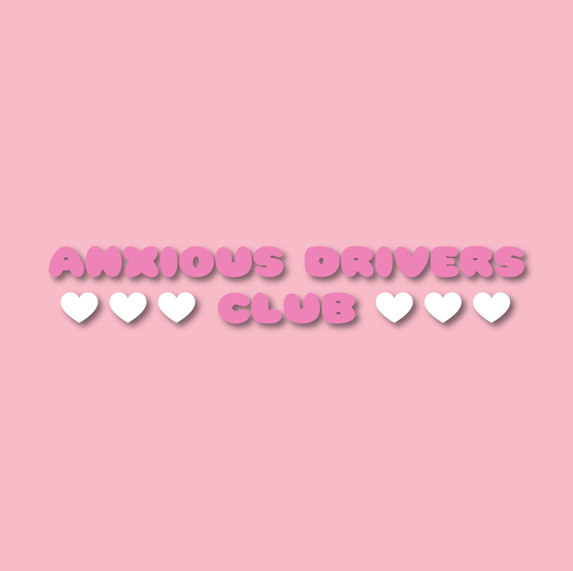 Anxious Drivers Club Vinyl Car Decal - Etsy