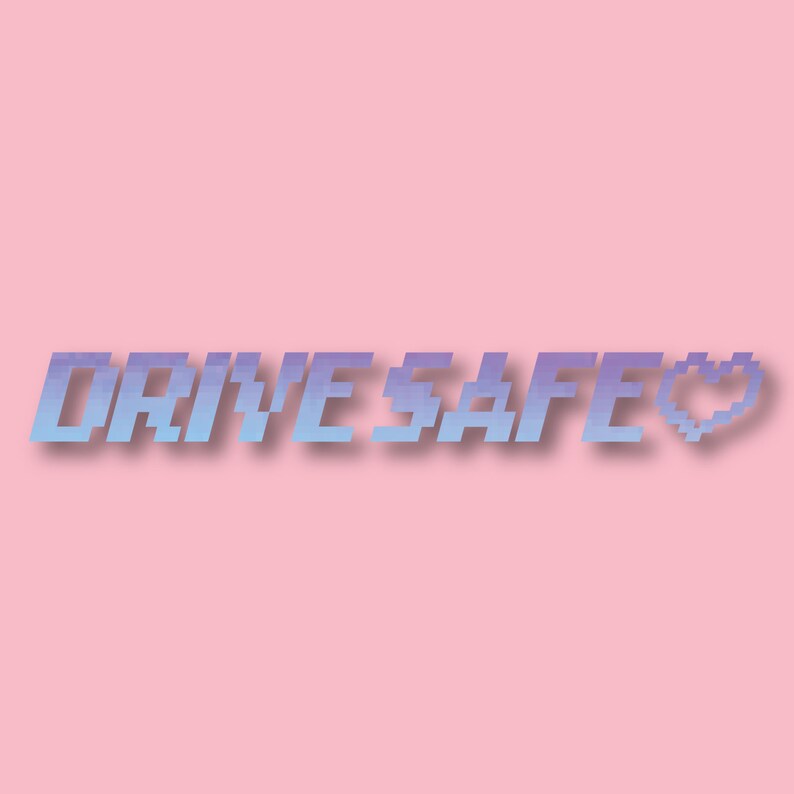 Pixel Drive Safe Vinyl Car Decal - Etsy