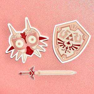 Legend of Zelda Pink Rose Gold Weatherproof Sticker Pack - Etsy