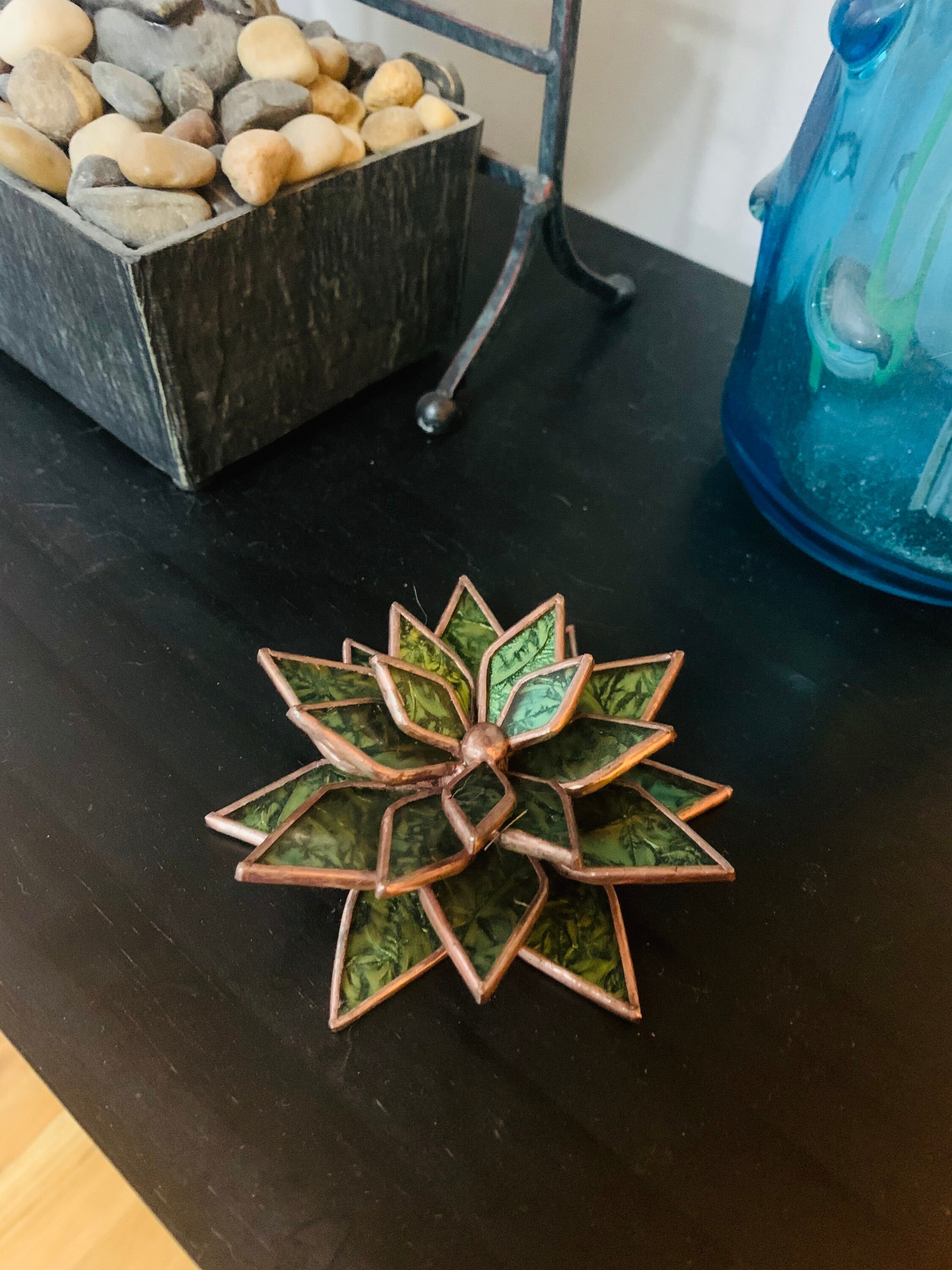 Spring Green Van Gogh Glass Succulent - Etsy