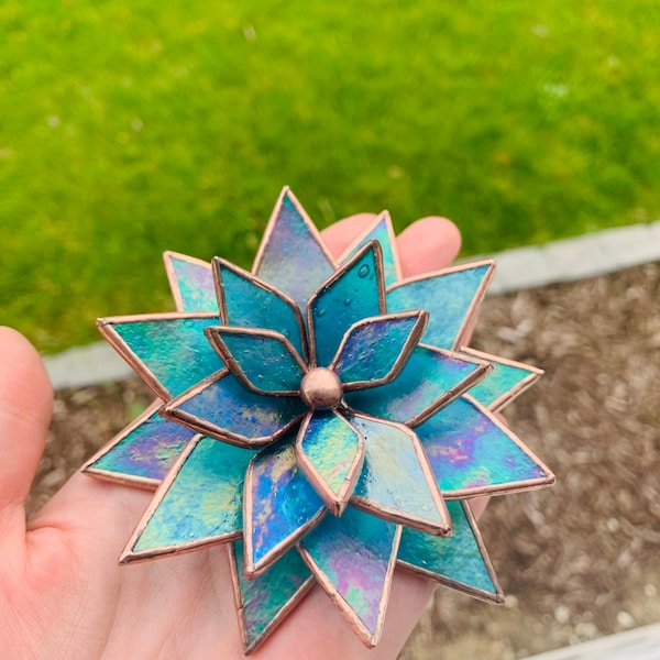 Aqua Stained Glass - Etsy