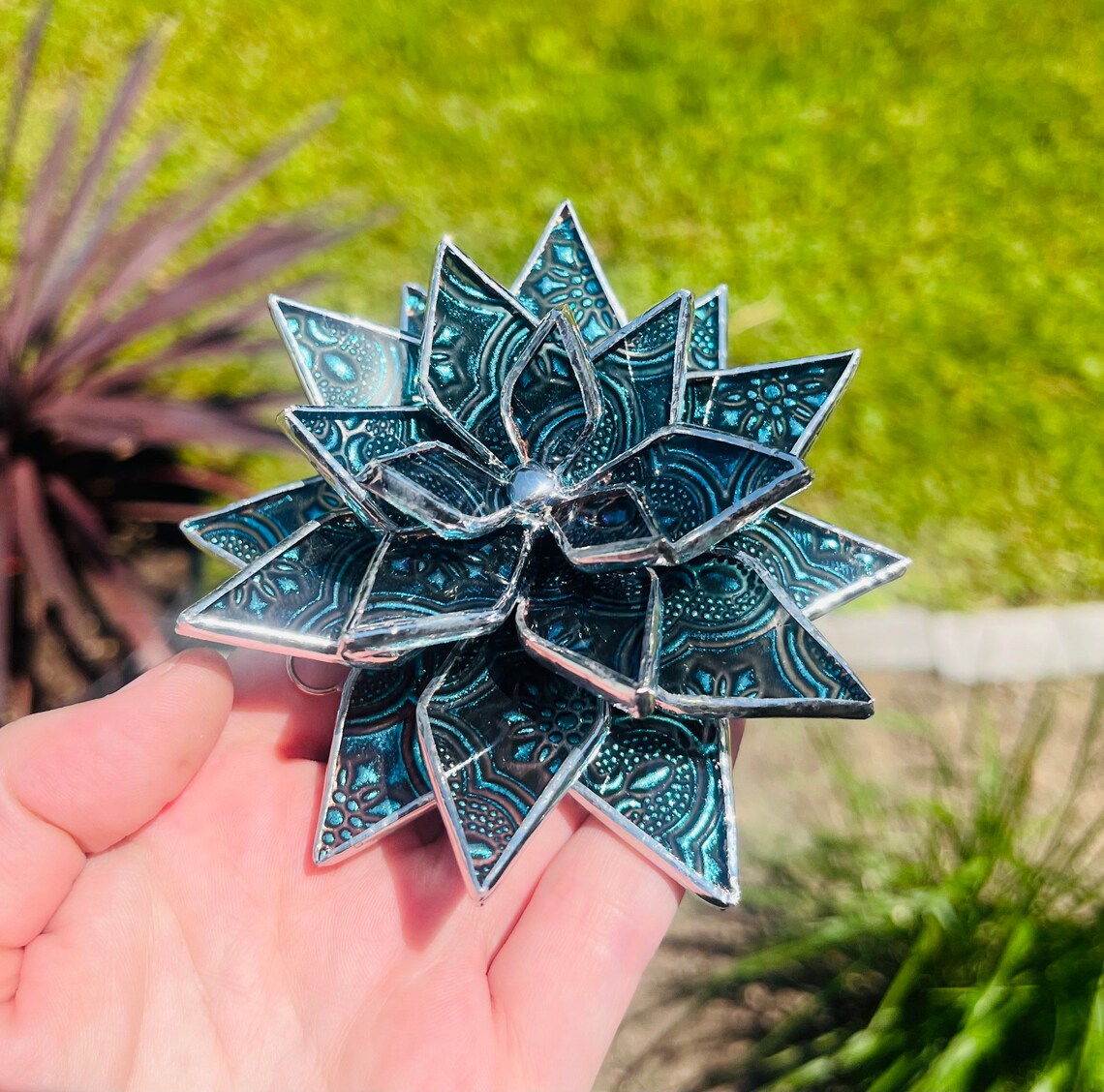 Flora Sparkle Van Gogh Glass Succulent/lotus - Etsy