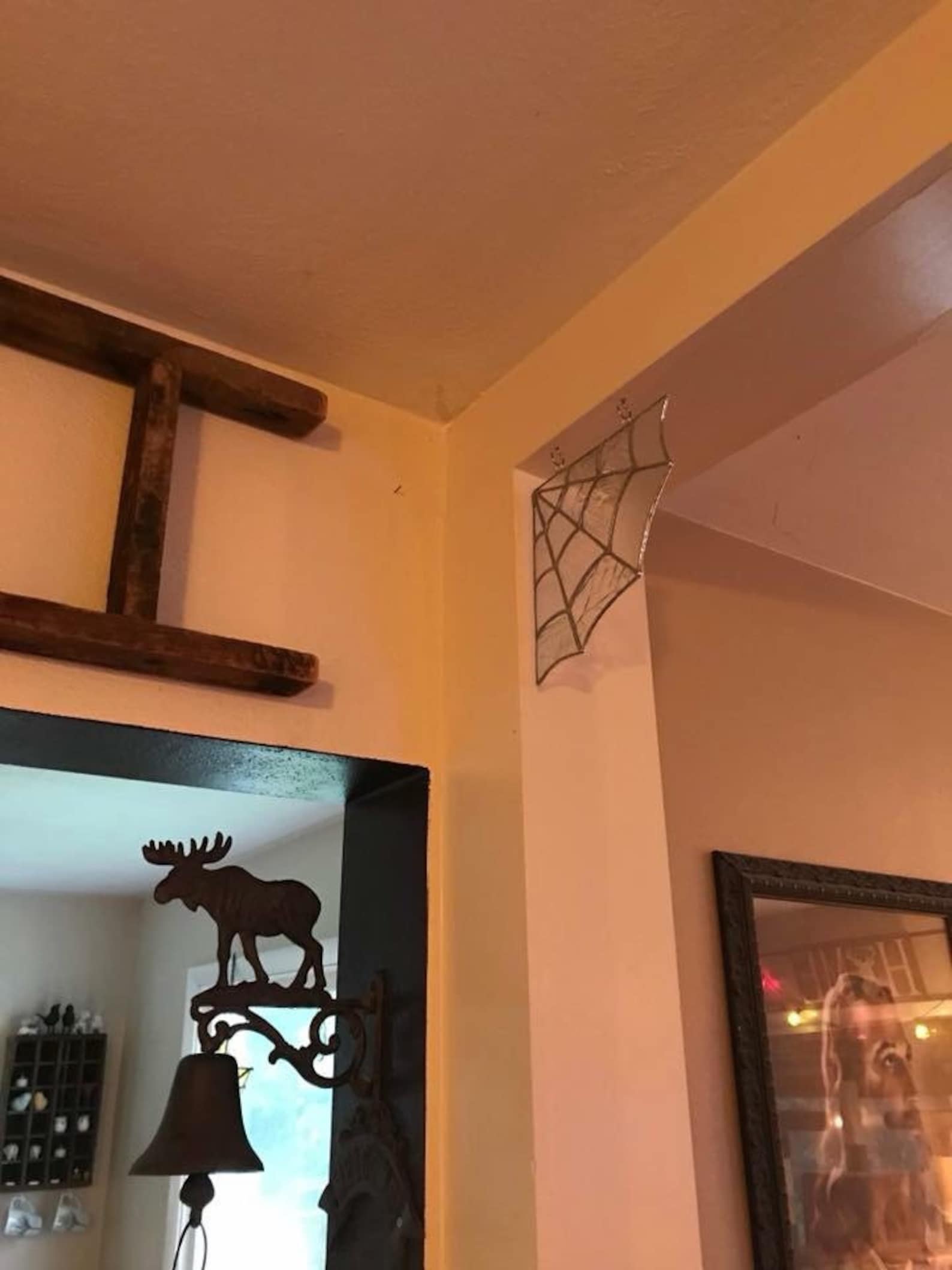 Stained Glass Spiderweb Corner Piece | Etsy